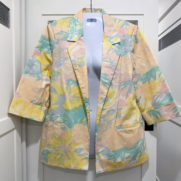 Vintage | Jackets & Coats | Vintage Pastel 8s Blazer Miami Vice Paint ...